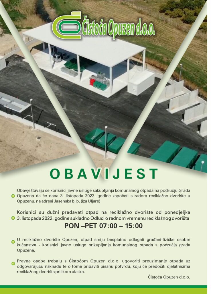 Reciklažno dvorište Opuzen počinje s radom - Grad Opuzen